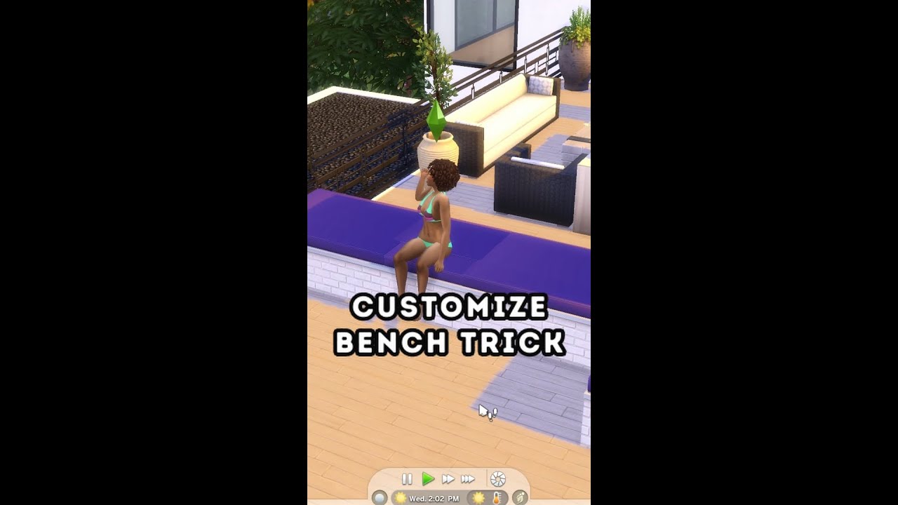 BENCH The Sims 4 Build Tutorial #Shorts - YouTube