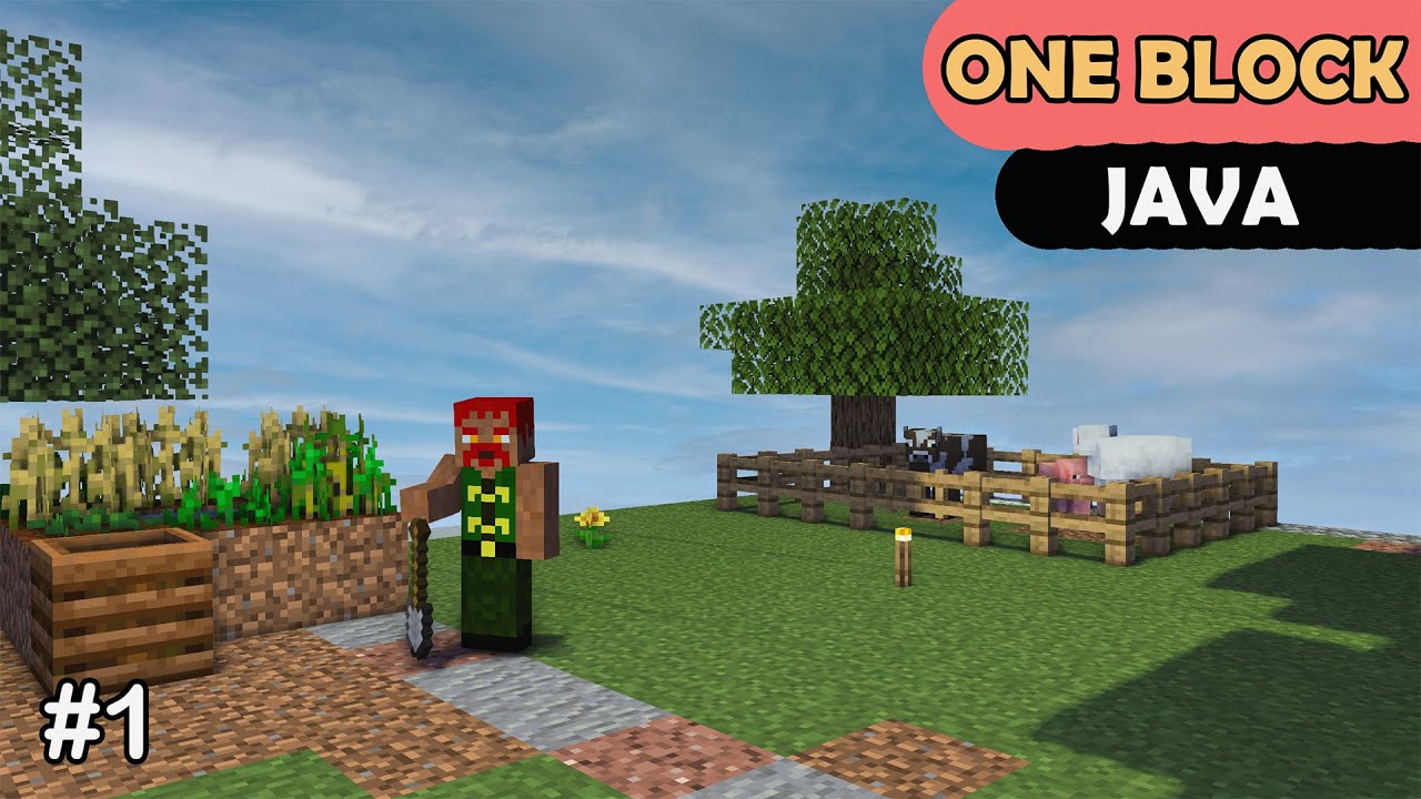 Minecraft One Block Java #1 - Animal & Wheat Farm - YouTube