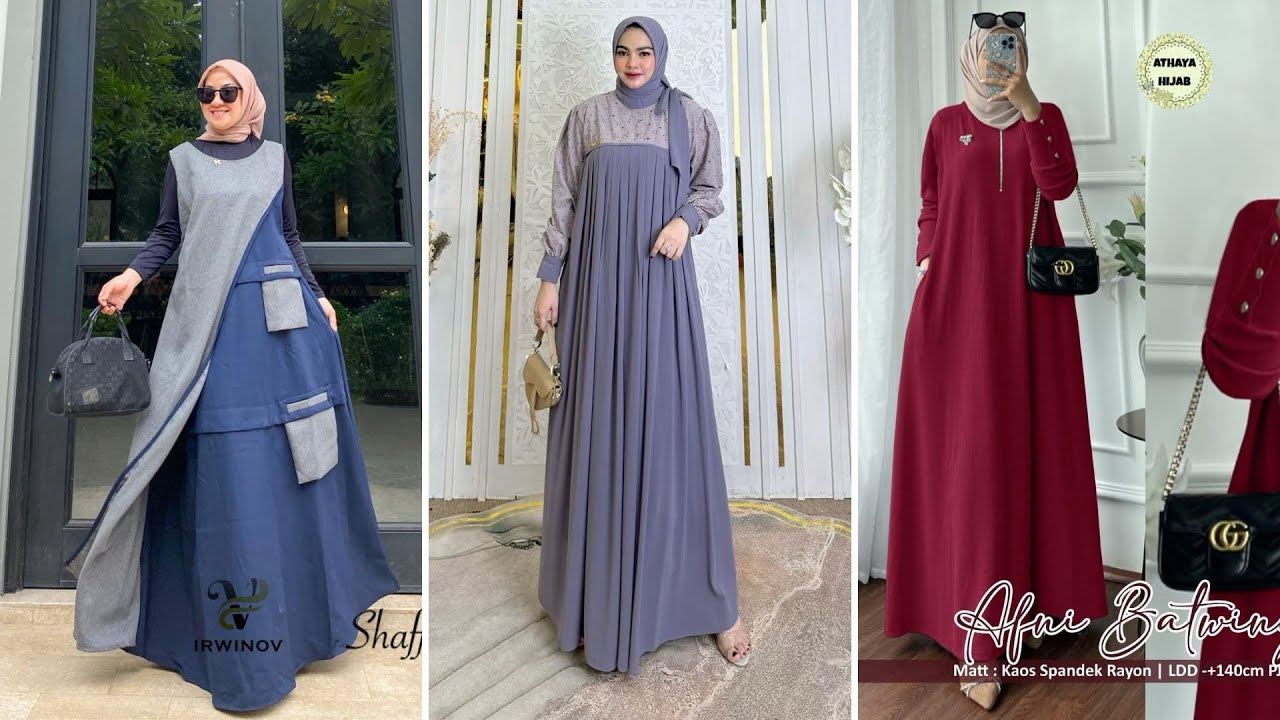 40 MODEL GAMIS SYARI TREN TERBARU MODERN DAN KEKINIAN 2024 2025 // Part ...