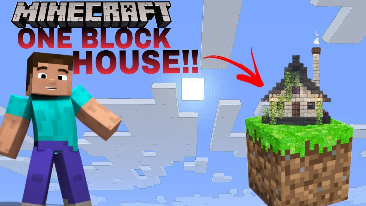 Minecraft🤩but I built a new house🏠within one block👍 - YouTube