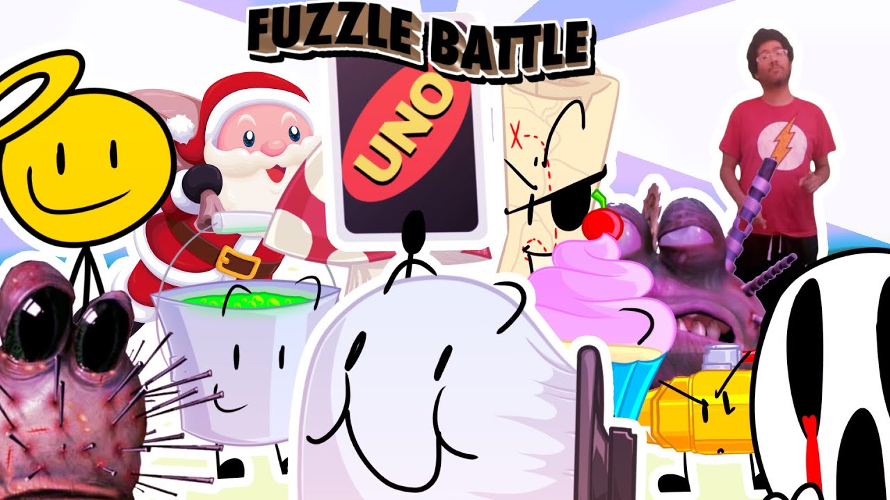 FUZZLE BATTLE CHARACTERS PLAY UNO!! [FT. EVERYONE CREATING] - YouTube