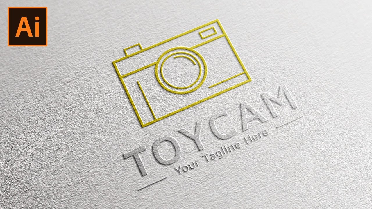 How to Create Photography Logo in Adobe Illustrator - YouTube