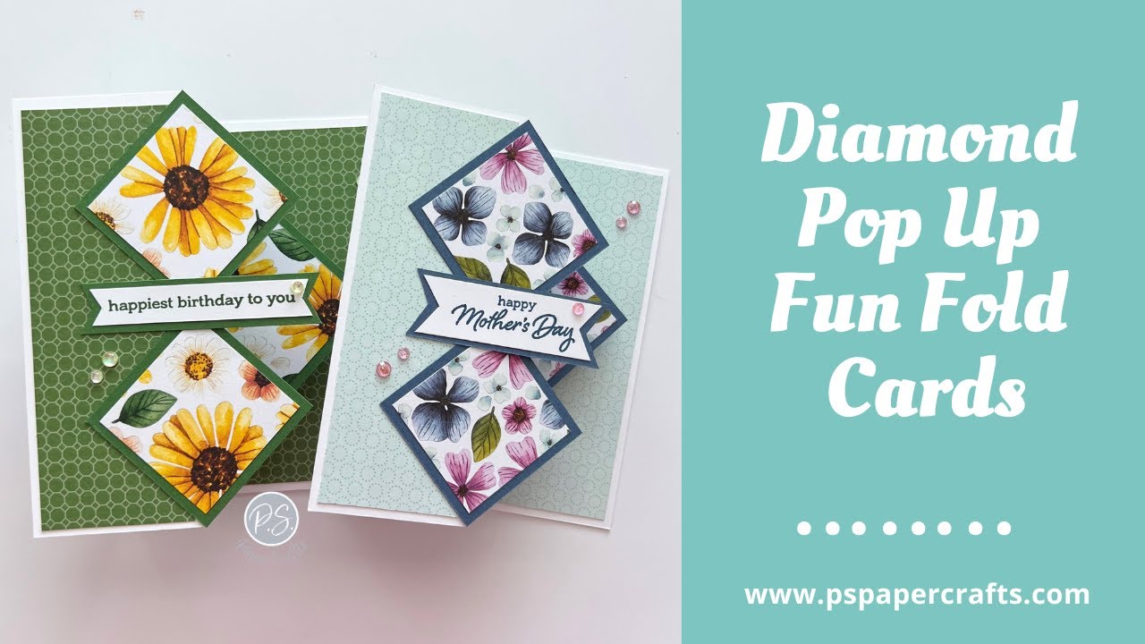 How To Make a Diamond Pop Up Fun Fold Card - YouTube