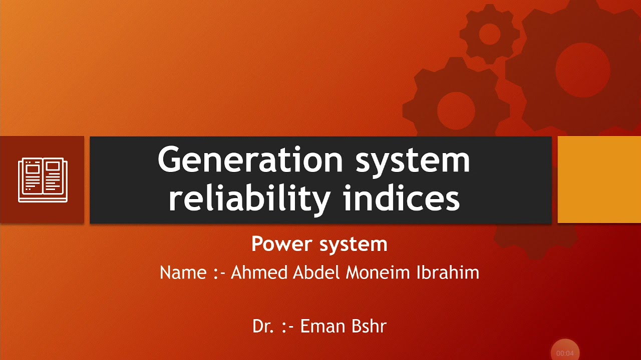 Generation system reliability indices - YouTube