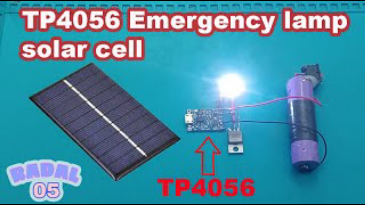 TP4056 Emergency lamp solar cell sederhana datasheet TP 4056 / TC4056A - YouTube