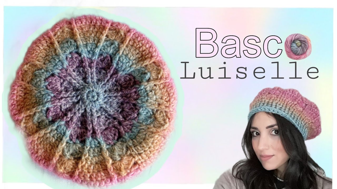 TUTORIAL: Basco Luiselle: basco all'uncinetto con punto traforato - YouTube