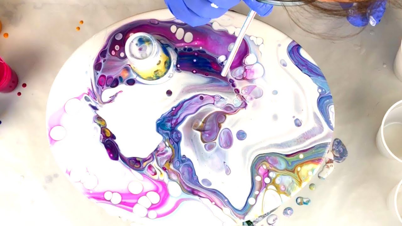 FLOATING CUP? Acrylic Pouring with Acrylic Paints - YouTube