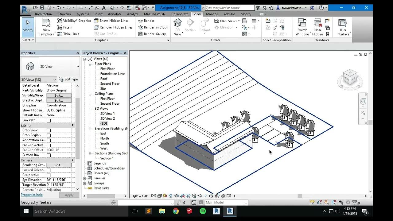 Revit Tutorial 4 | Class 15 | Camera Sun settings - YouTube