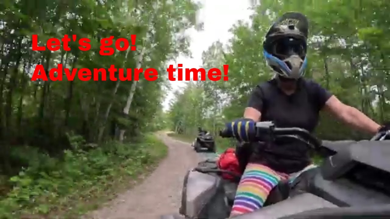 ATV Camping Adventure on a Cliff on the French River in Ontario Canada ...