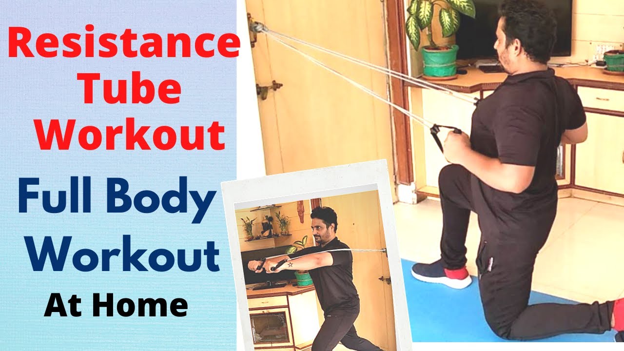 Home Workout For Weight Loss | Resistance Tube Exercises | Full Body ...