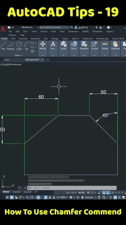 How To Use Chamfer Command in AutoCad | AutoCad Tips-19 #autocadtips #autocadtricks #shots - YouTube