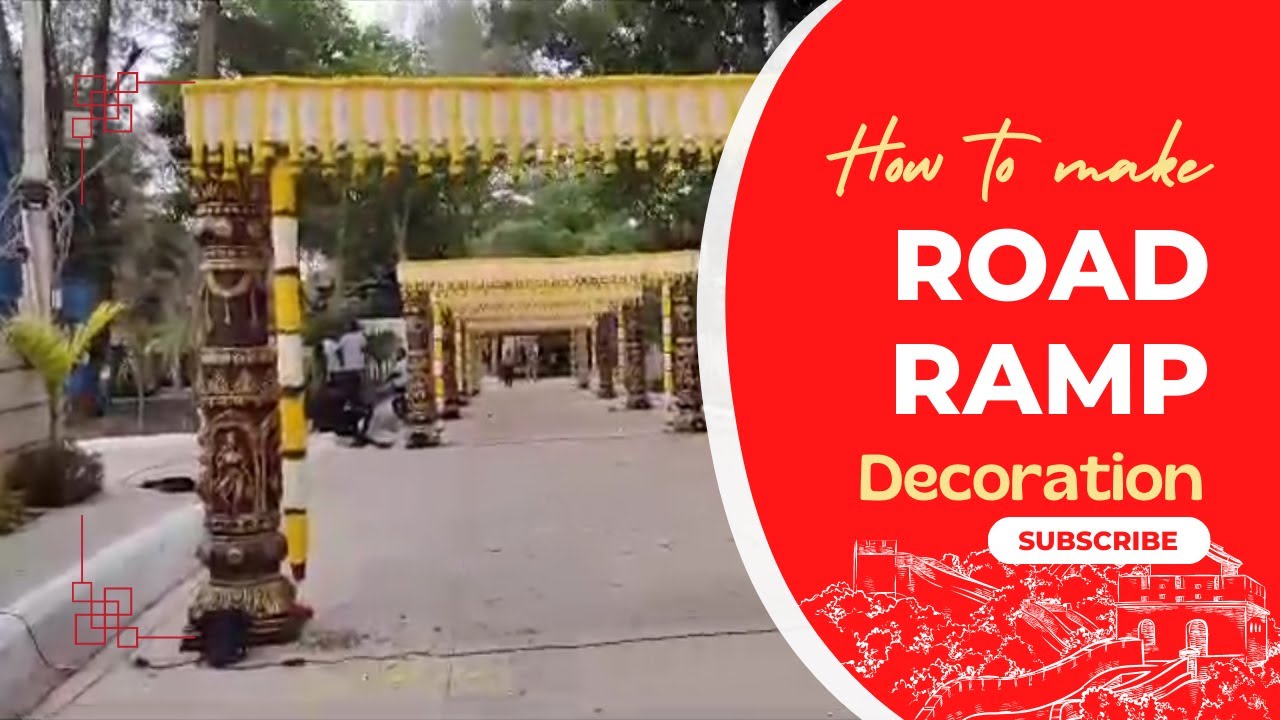 Road ramp decoration, flower decoration ideas, decoration in kannada ...