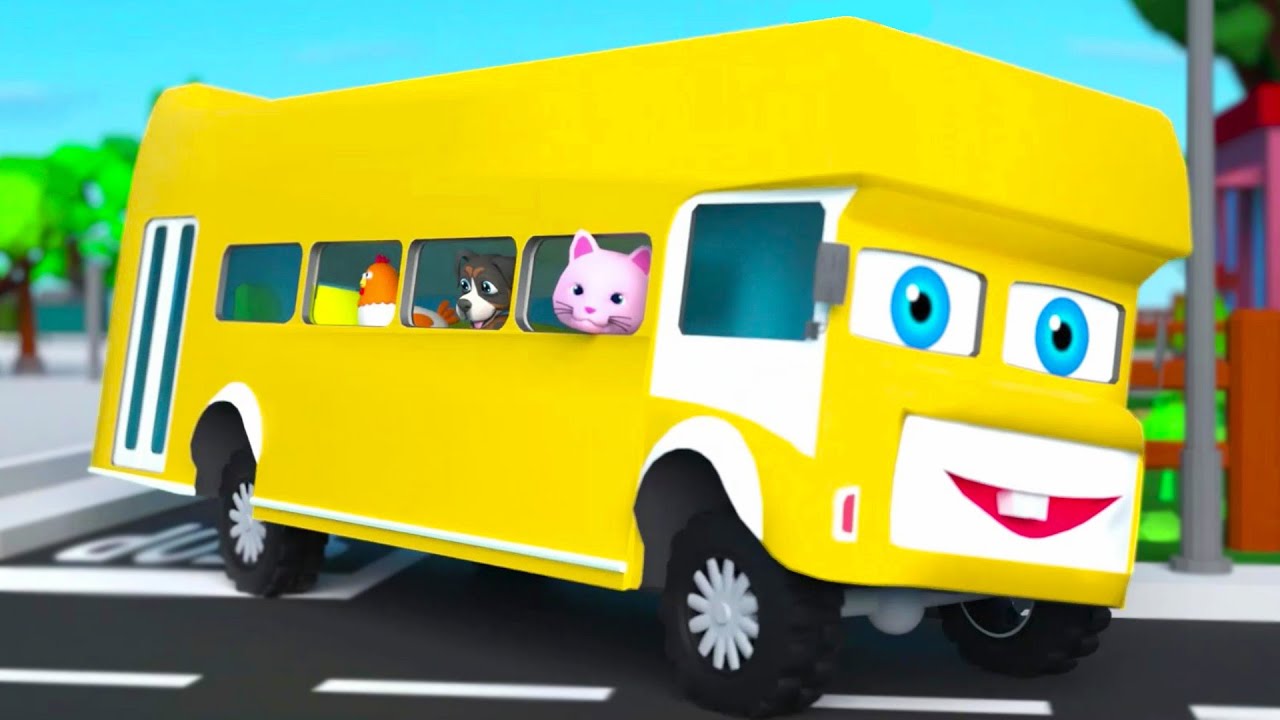 In The Bus | Wheels On The Bus | Nursery Rhymes & Bus Songs Collection ...