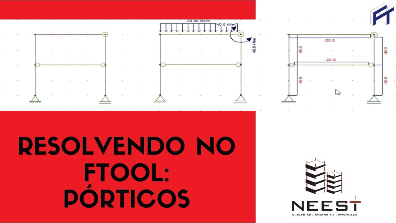 Resolvendo no FTOOL: Pórticos - YouTube