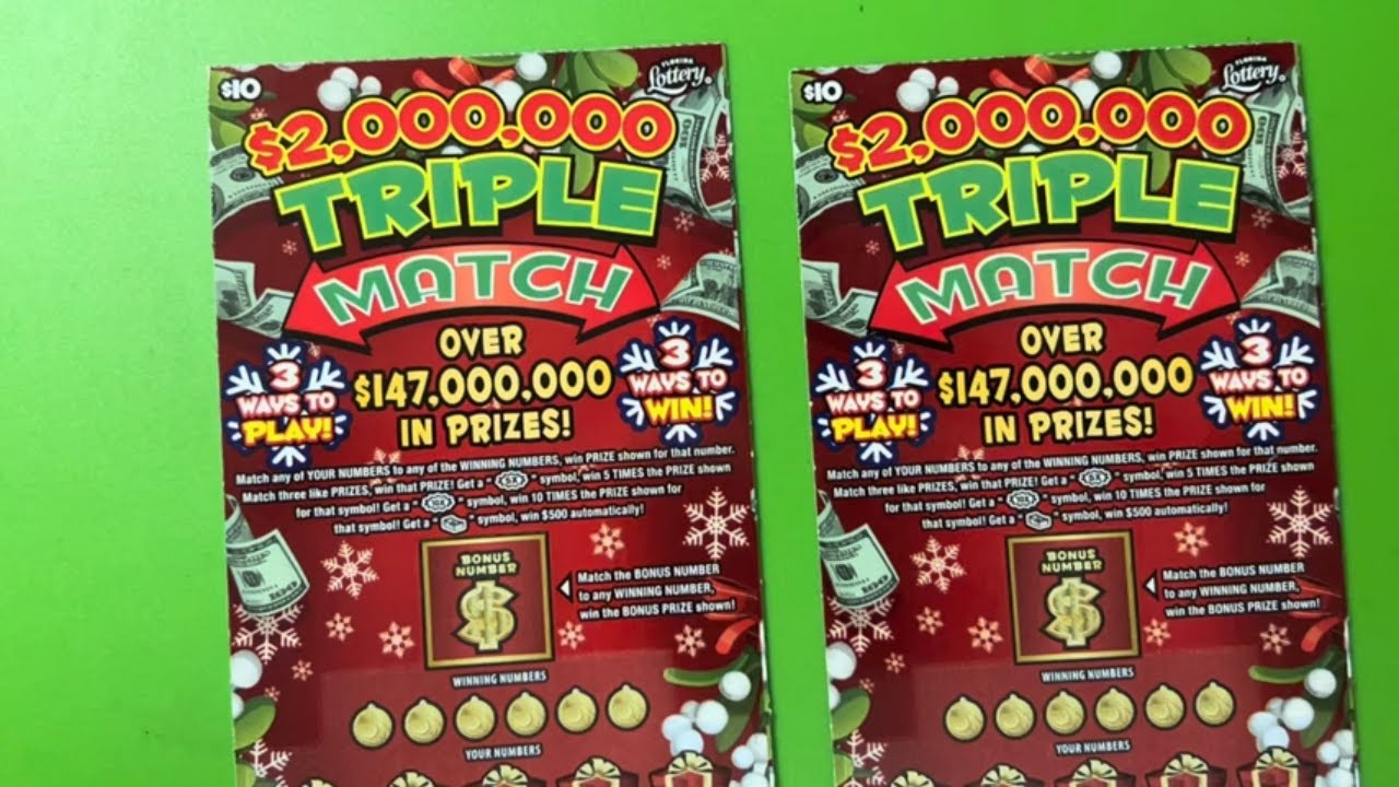 TWO $2,000,000 TRIPLE MATCH SCRATCH OFFS FROM THE FLORIDA LOTTERY - YouTube