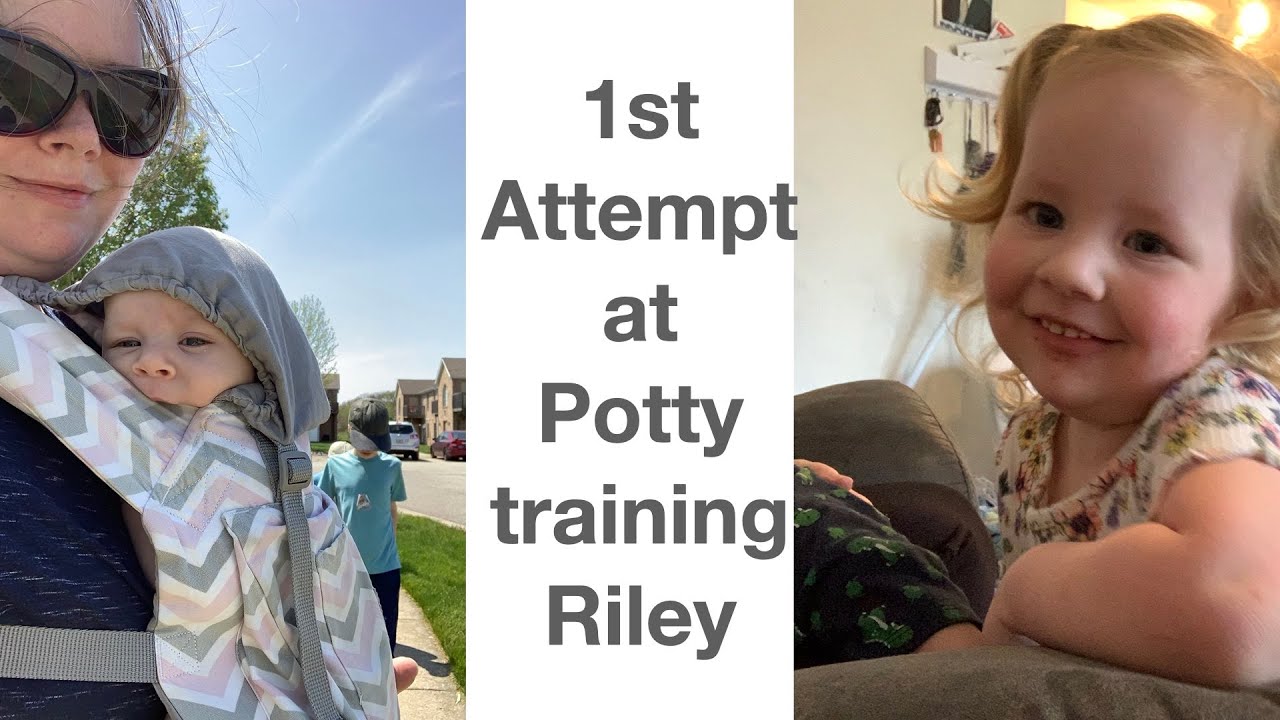 1st attempt at Potty Training Riley - YouTube