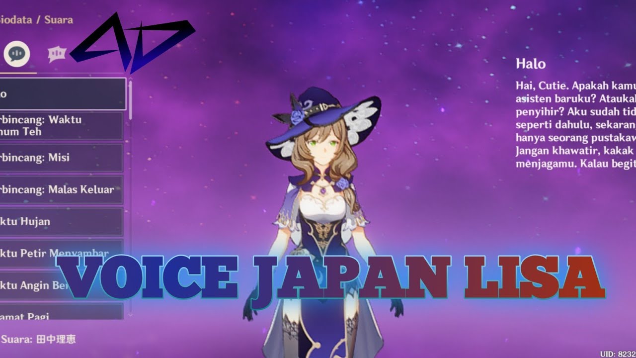 VOICE JAPAN LISA - GENSHIN IMPACT INDONESIA - YouTube