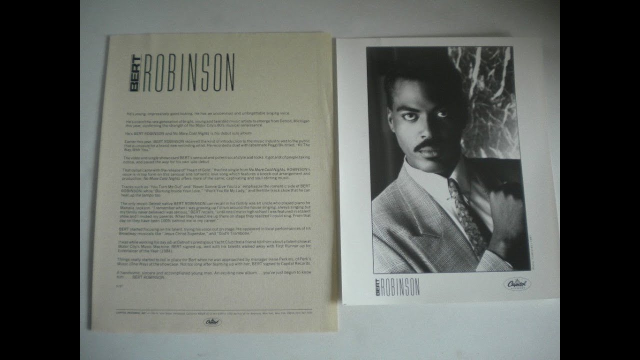 BERT ROBINSON I'll Be So Good To You R&B - YouTube