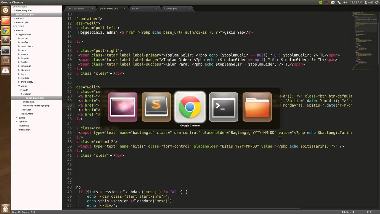 Codeigniter ile uygulama gelistirme #4 - Tarih işlemleri, jQueryUI ...