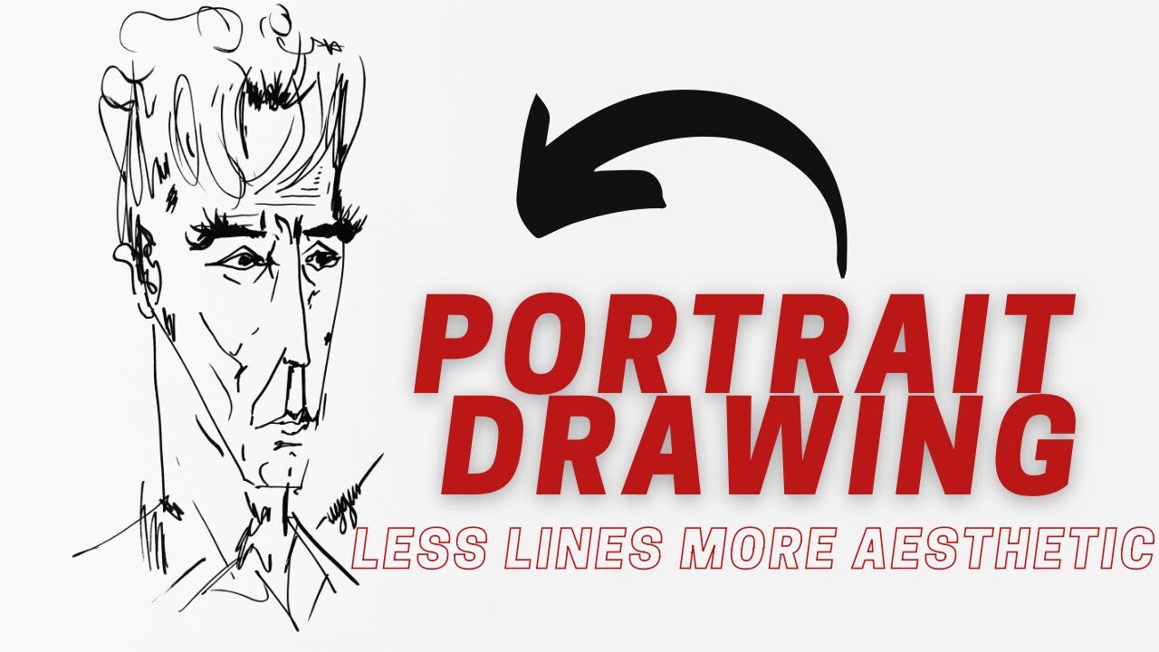 QUICK Portrait Drawing of a Long Face Man NO Speed Up, NO Loomis Method ...