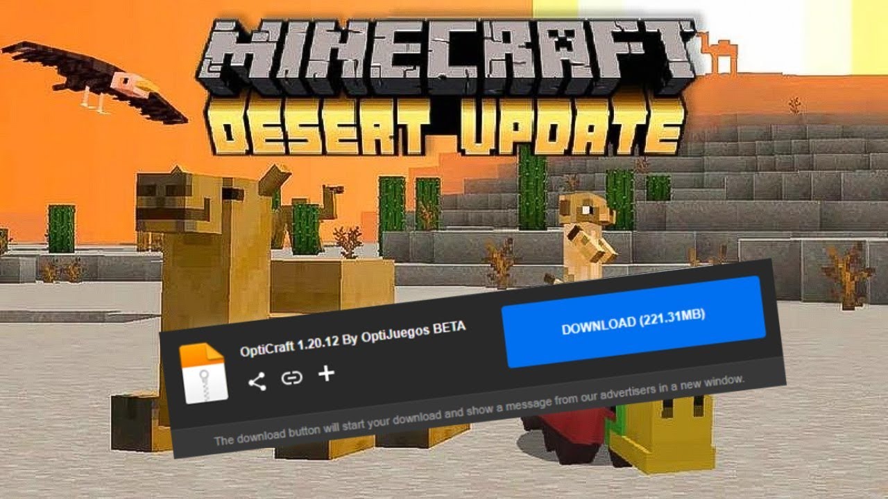 DESCARGAR OPTICRAFT 1.20.12 BEDROCK - YouTube