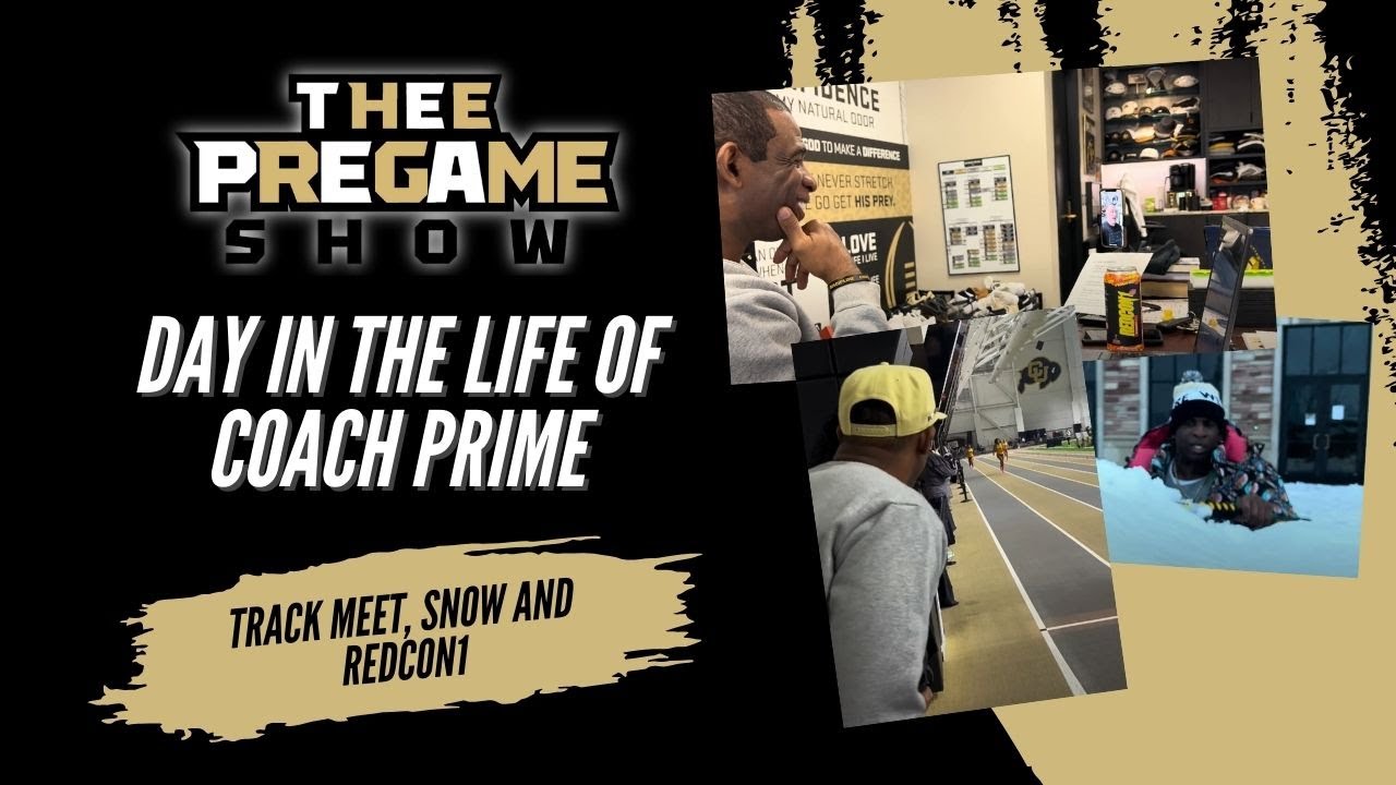 Day In The Life of Coach Prime - Track Meet, Snow and RedCon1 - YouTube