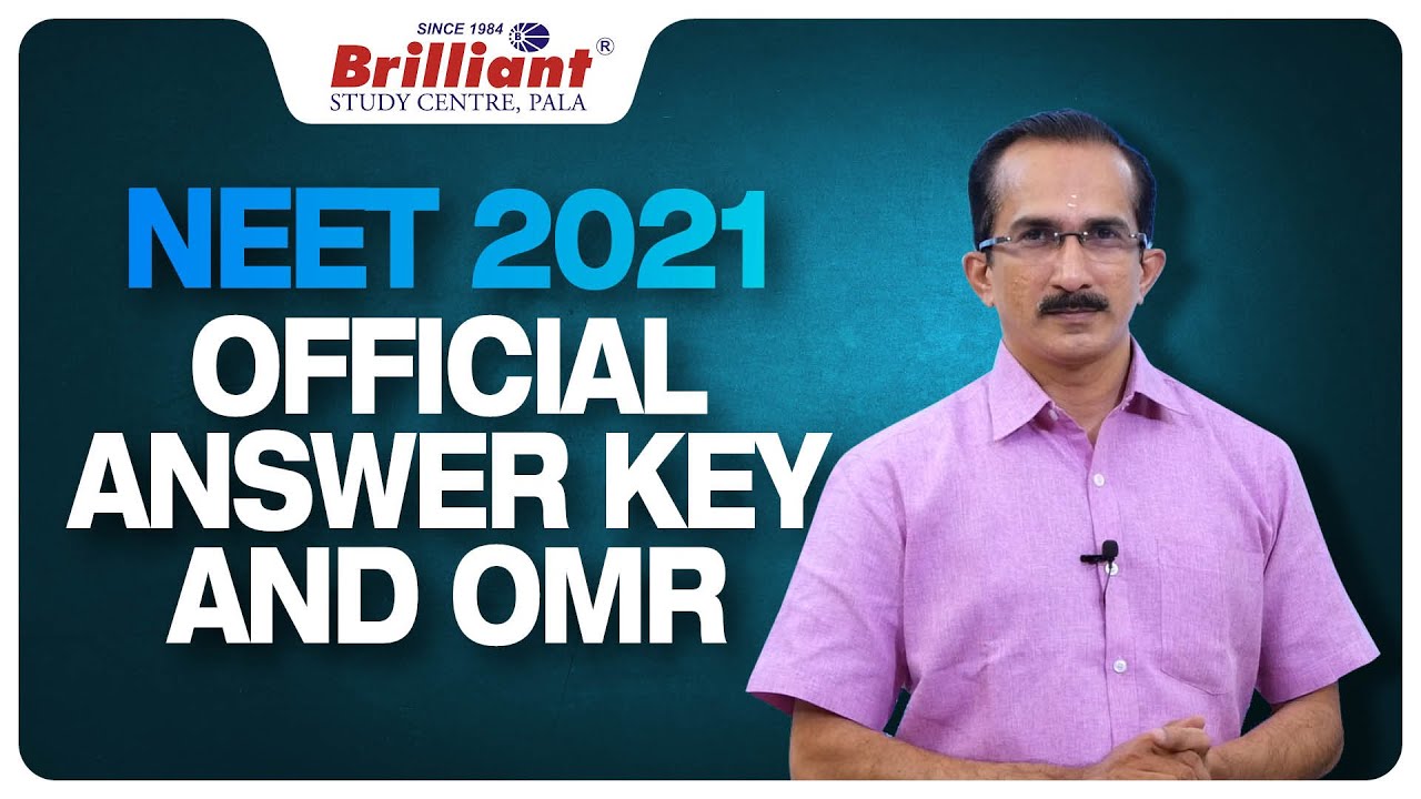 NEET 2021 Official Answer Key and OMR - YouTube