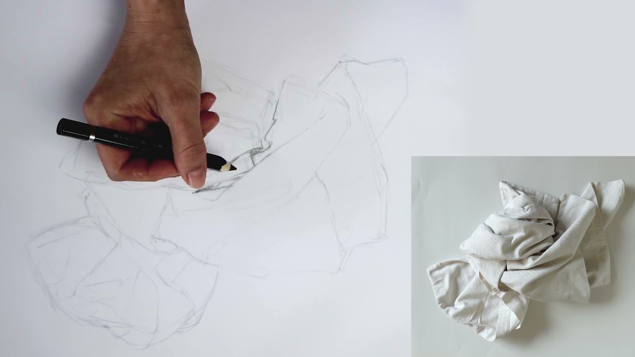 How to draw drapery for beginers - YouTube