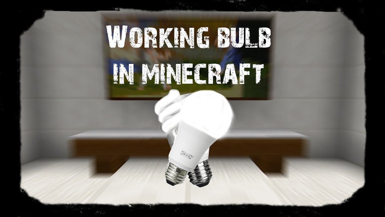 How to Make Working Bulb in Minecraft - YouTube