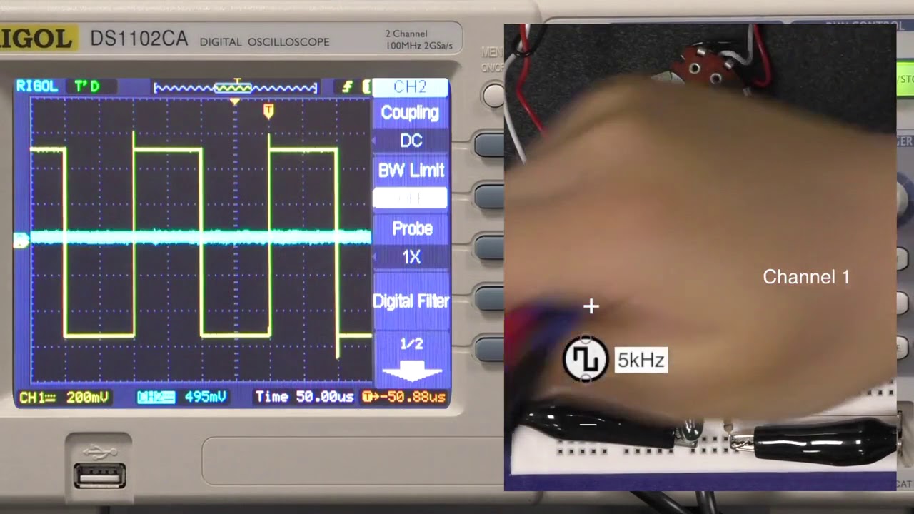 5.6. Lab Guidance - Oscilloscope - Using Two Channels - YouTube
