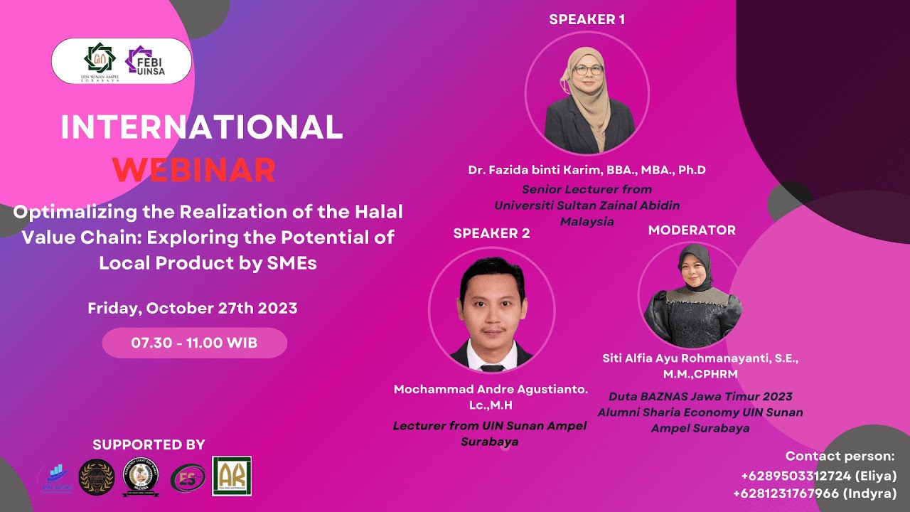 International Webinar (Optimalizing the Realization of the Halal Value ...