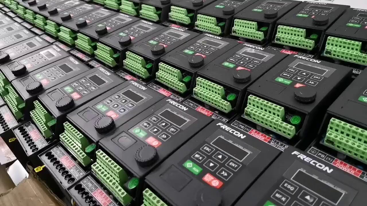 Small power Solar pump inverter VSD VFD in Frecon factory - YouTube