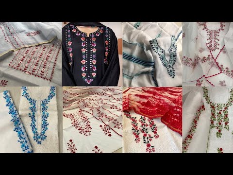 Latest Hand embroidery dress designs| Hand embroidery suit design ideas ...