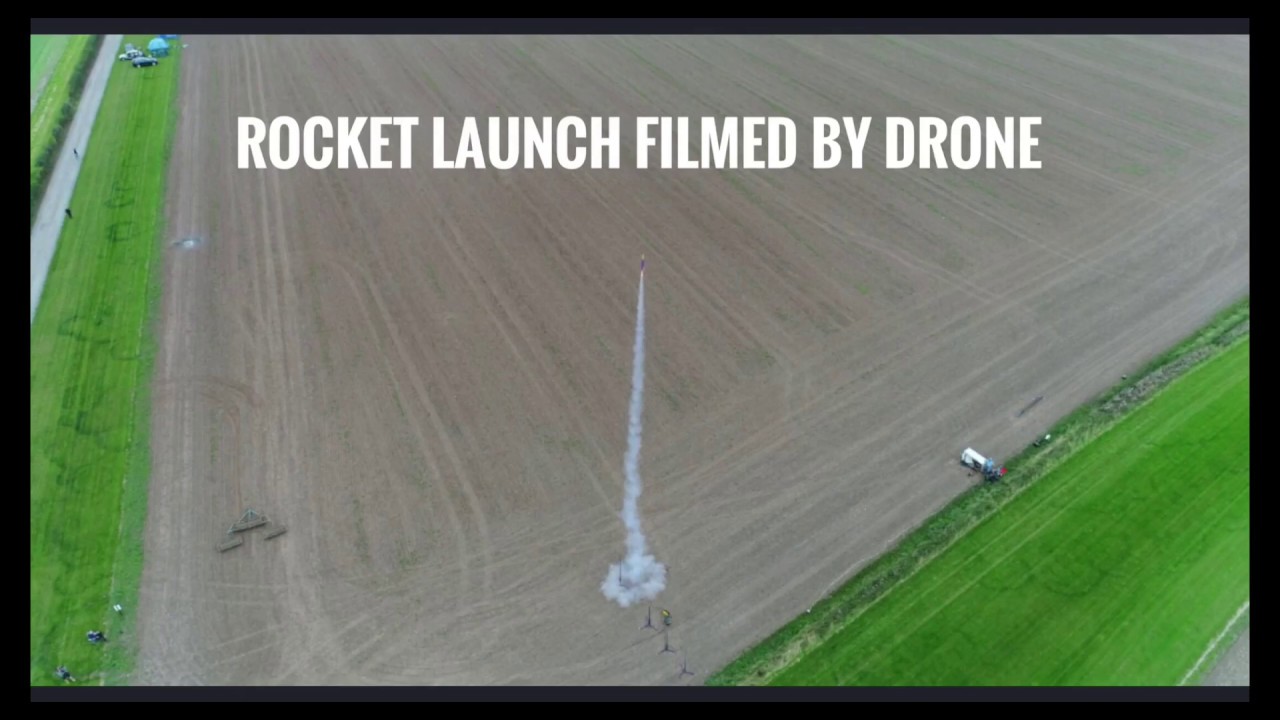 Rocket launched filmed by drone - YouTube