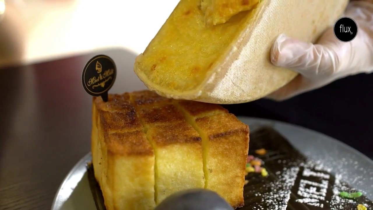 FLUX TV EATS- Toast with Raclette Cheese at Meet & Melt - YouTube