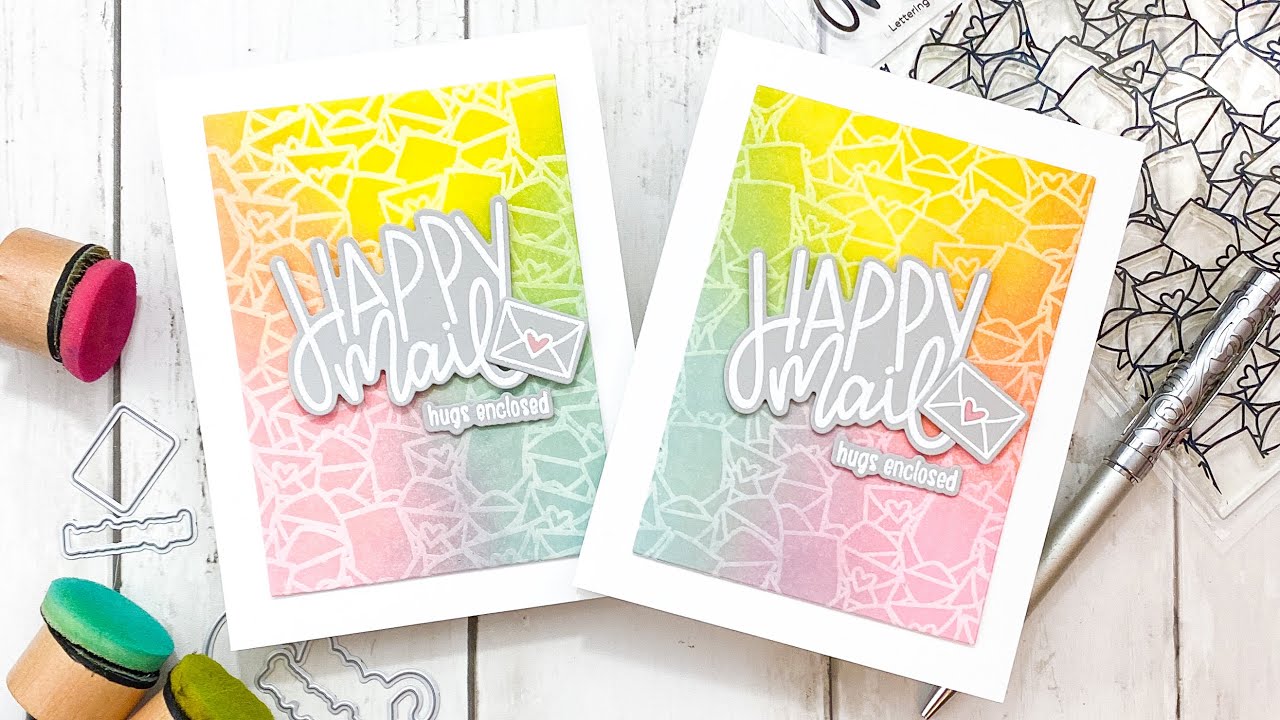 Emboss Resist for Subtle Background - YouTube