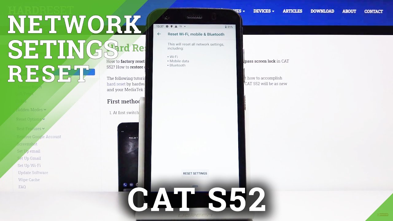 How to Reset Network Settings in CAT S52 - Remove Wi-Fi Customization ...