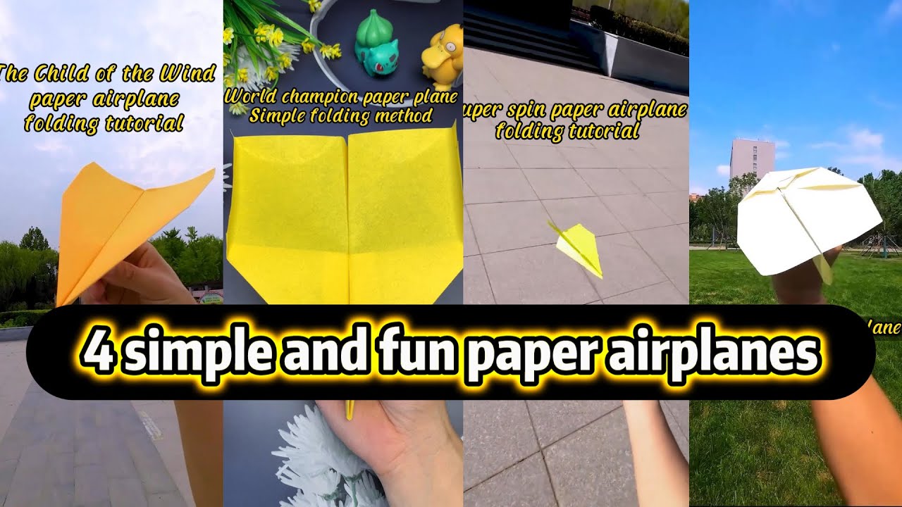 Teach you to fold 4 simple and fun paper planes!The best paper plane!# ...