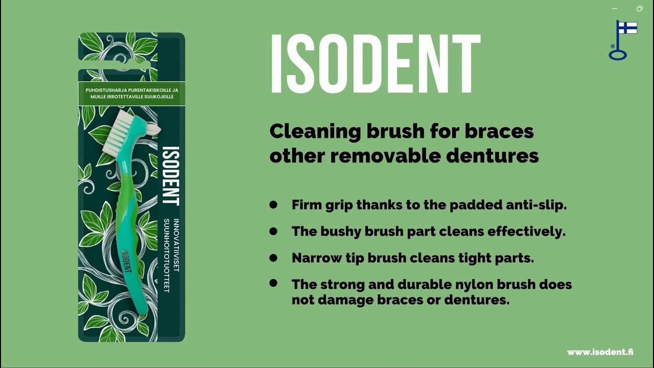 IsoDent Cleaning Brush for braces and other removable dentures - YouTube