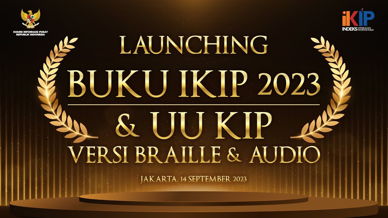 Launching Buku IKIP 2023 dan UU KIP Versi Braille dan Audio - YouTube