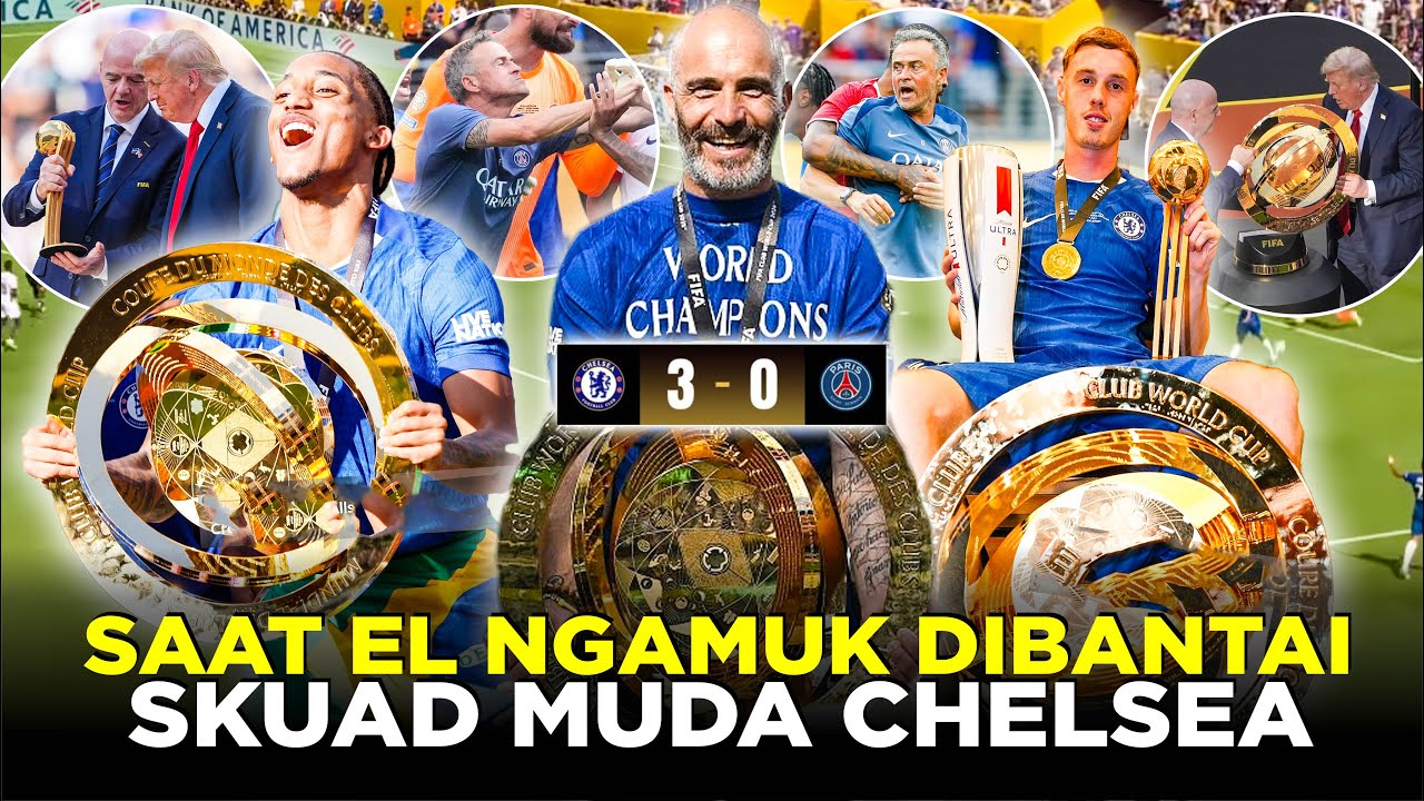 MOMEN SKUAD MUDA CHELSEA KASIH TUTORIAL CARA BANTAI PSG 3-0 REBUT GELAR PIALA DUNIA ANTAR KLUB ...