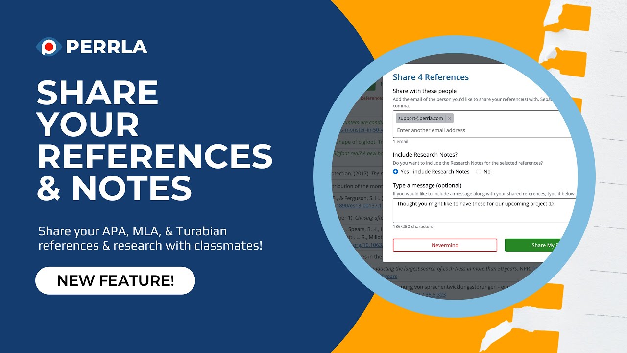 Share references & research notes with friends with PERRLA! - YouTube
