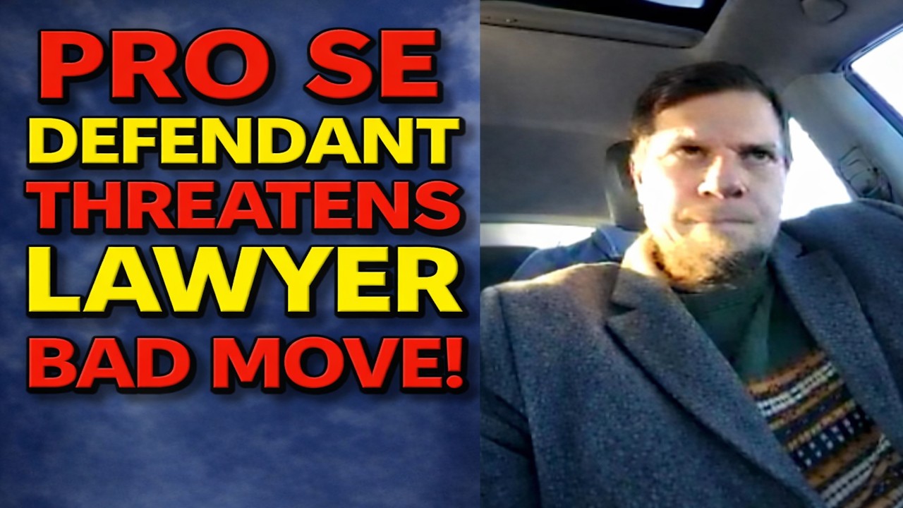 👉 Pro Se Defendant Threatens Lawyer… Instantly Regrets It in Court ...