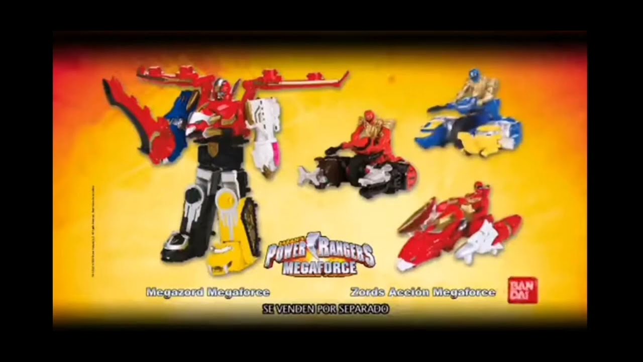 Spanish Bandai Power Rangers Megaforce toy commercials - YouTube