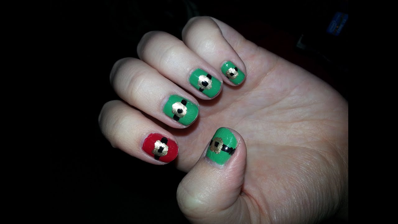 Santa & Elf Nails! - YouTube