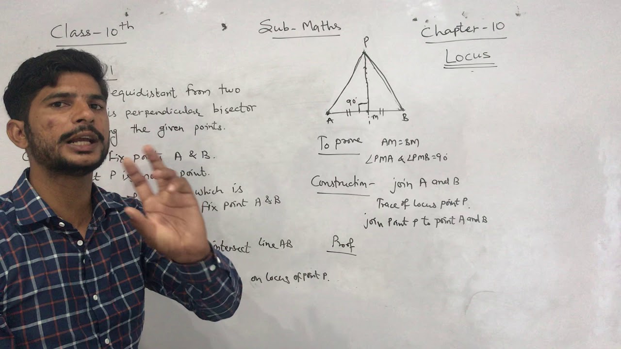 CLASS - 10 || MATH || EX -10 || LOCUS || THEOREM -10.1 || PART -2 - YouTube