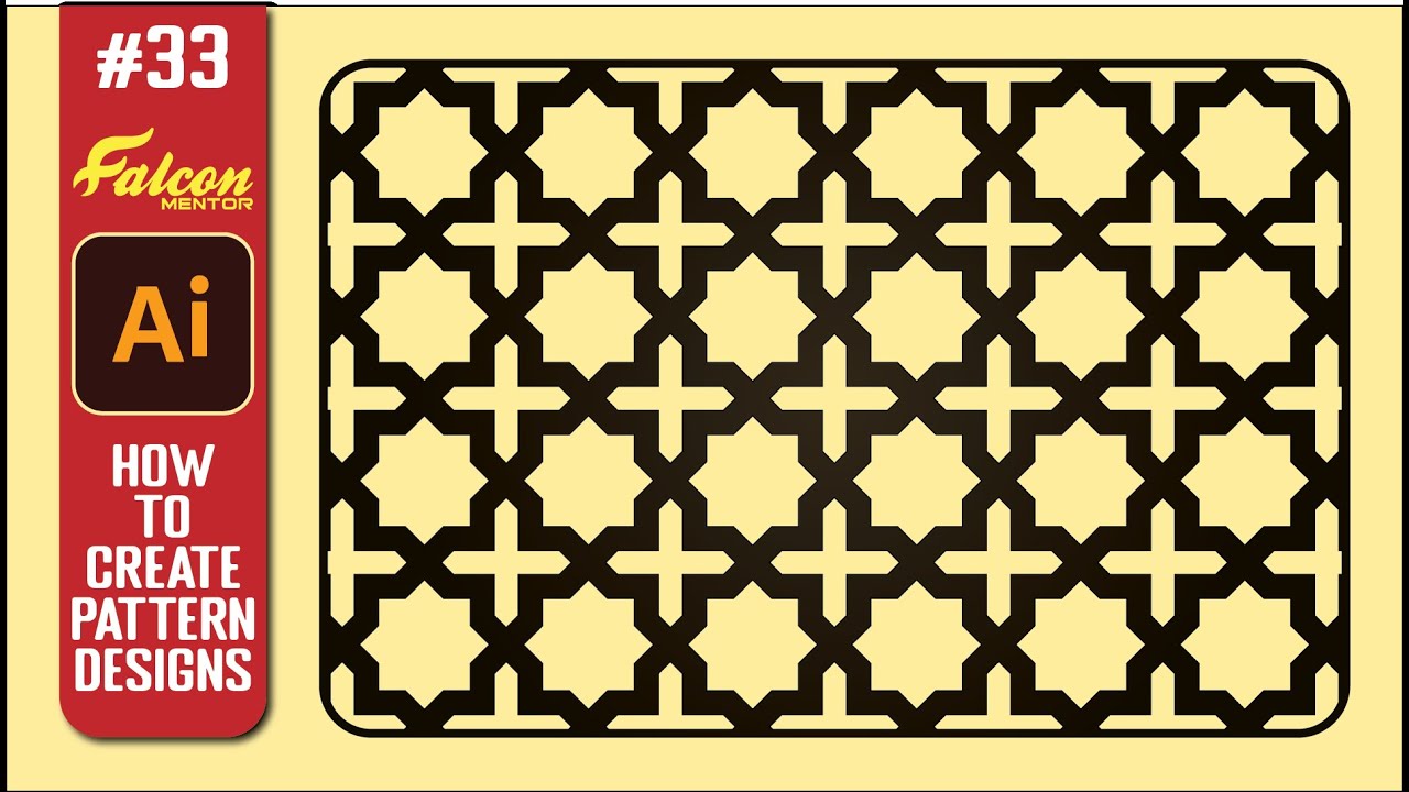 Creating a Simple Pattern in Adobe Illustrator | ISLAMIC JALI | ADOBE ...