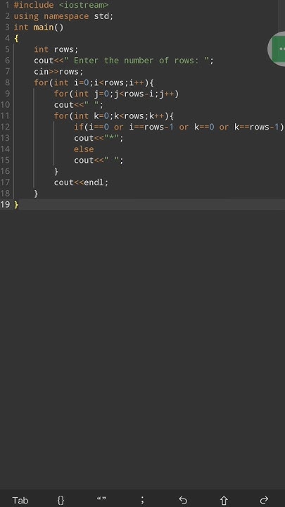 Hollow Rhombus Pattern Using C Cpp Tech Coding Programming Viral Codinglife Shorts 4094