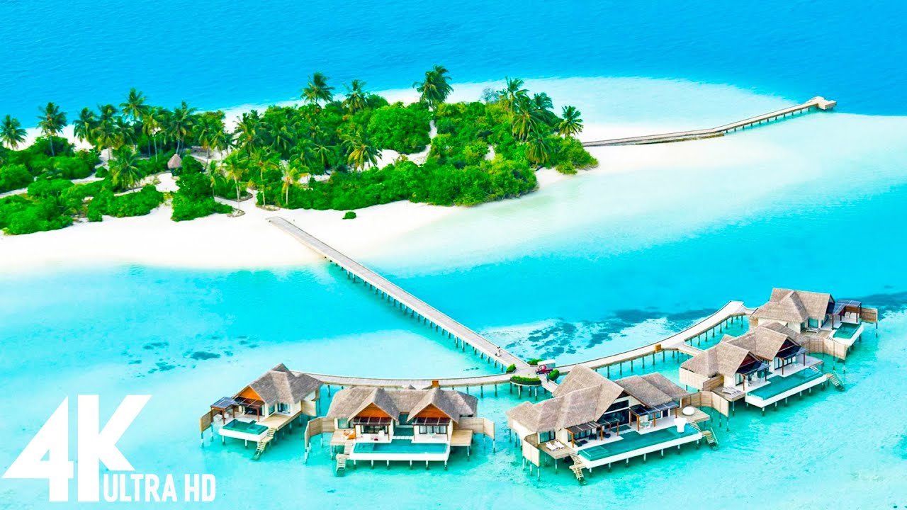 FLYING OVER PARADISE (4K UHD) - Relaxing Music with Amazing Nature ...