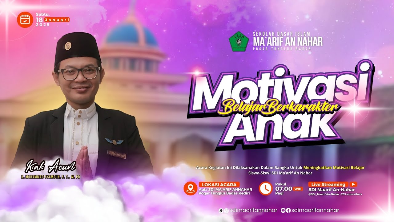 MOTIVASI ANAK BELAJAR BERKARAKTER Bersama Kak Acun - YouTube